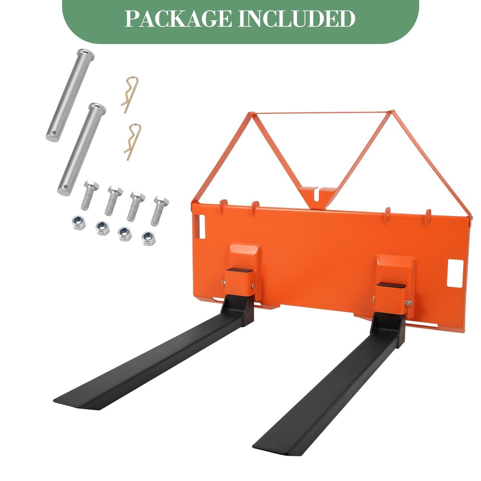 45" Skid Steer Pallet Forks,Quick Attach Pallet Forks Attach,Removable ...