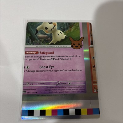 Pokemon Card - Mimikyu Error Miscut NFC Trick or Trade 062/193 Holo ...