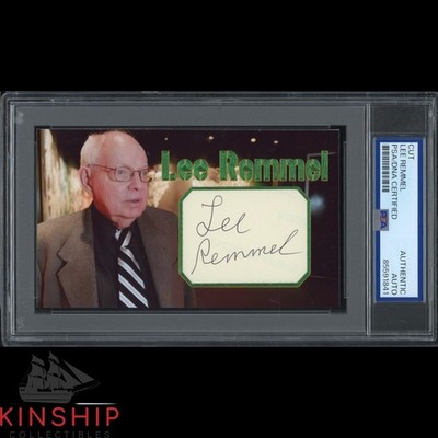Lee Remmel signed Cut 3x5 Custom Card PSA DNA Slab Packers Football ...