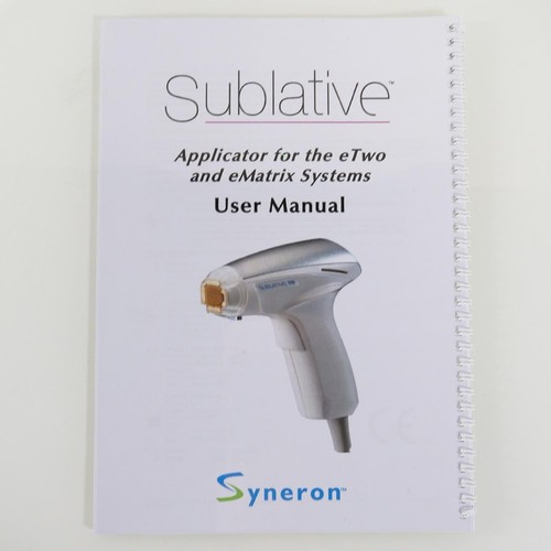 2011 Syneron eTwo eMatrix Sublative RF Handpiece Applicator User ...