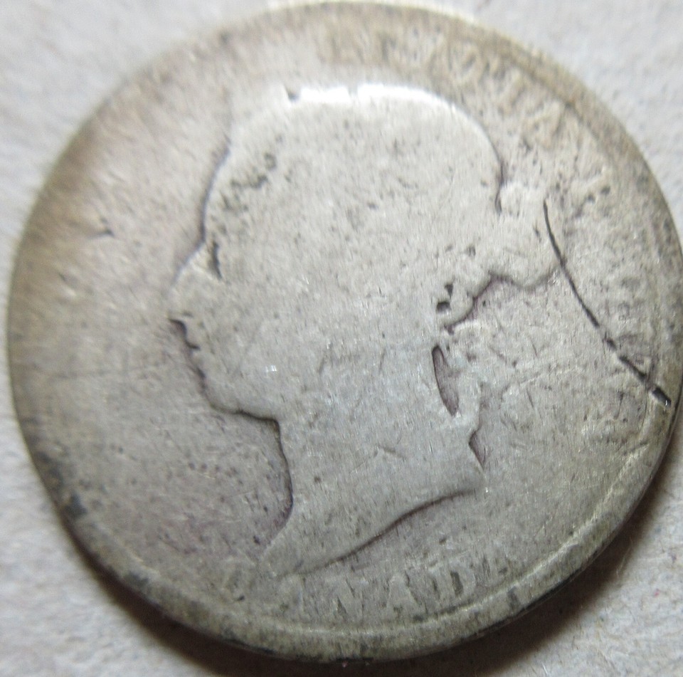 1901 Canada Silver Twenty-Five Cents Coin KEY DATE Quarter 25C (Q416-18 ...
