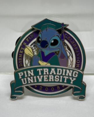 Disney WDW Pin Trading University Stitch Logo Pin LE 200 from Frame Set ...