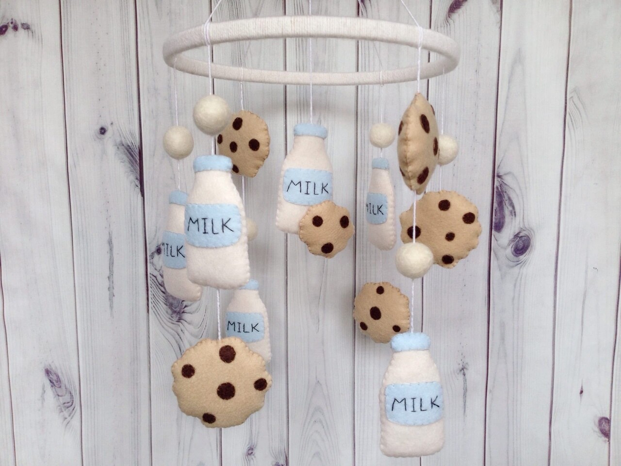 Cookies Milk Baby Mobile Crib Mobile Felt Nursery Decor Baby Gift ...