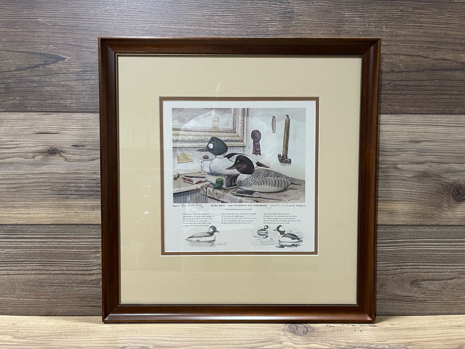 V - WARD BROS. Duck Decoy Print - Hand Drawn Remarque ARTIST PROOF #7 ...