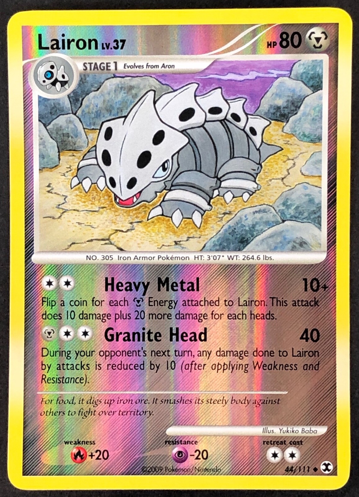 Lairon Pokemon Card
