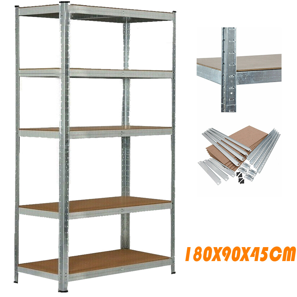 5,4 Tier Heavy Duty Metal Galvanized Shelving Rack Unit Garage Storage ...