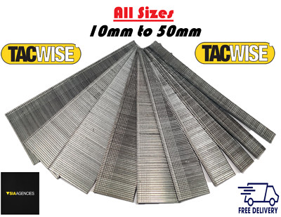 TACWISE 10mm - 50mm ALL Brad Nails 18 Gauge /18g/180 Galvanised For Gun ...