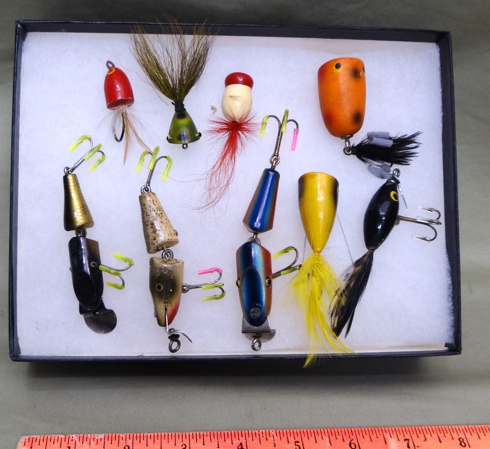 Lot of 9 Creek Chub, Heddon and Other Fly & Pan Fish Fishing Type ...