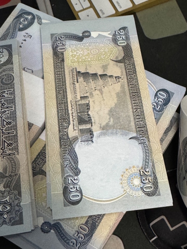 Authentic Iraqi Dinar Currency, 250 Banknote CIRCULATED, IQD Money ...