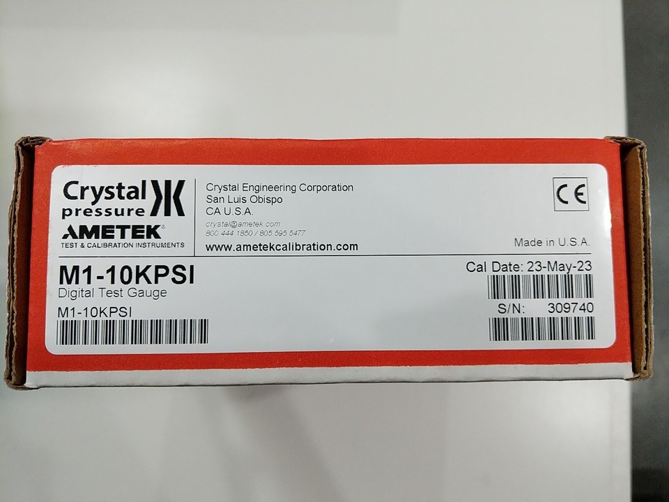 CRYSTAL PRESSURE AMETEK M1 Digital Test Gauge 10000 PSI - M1-10kPSI ...