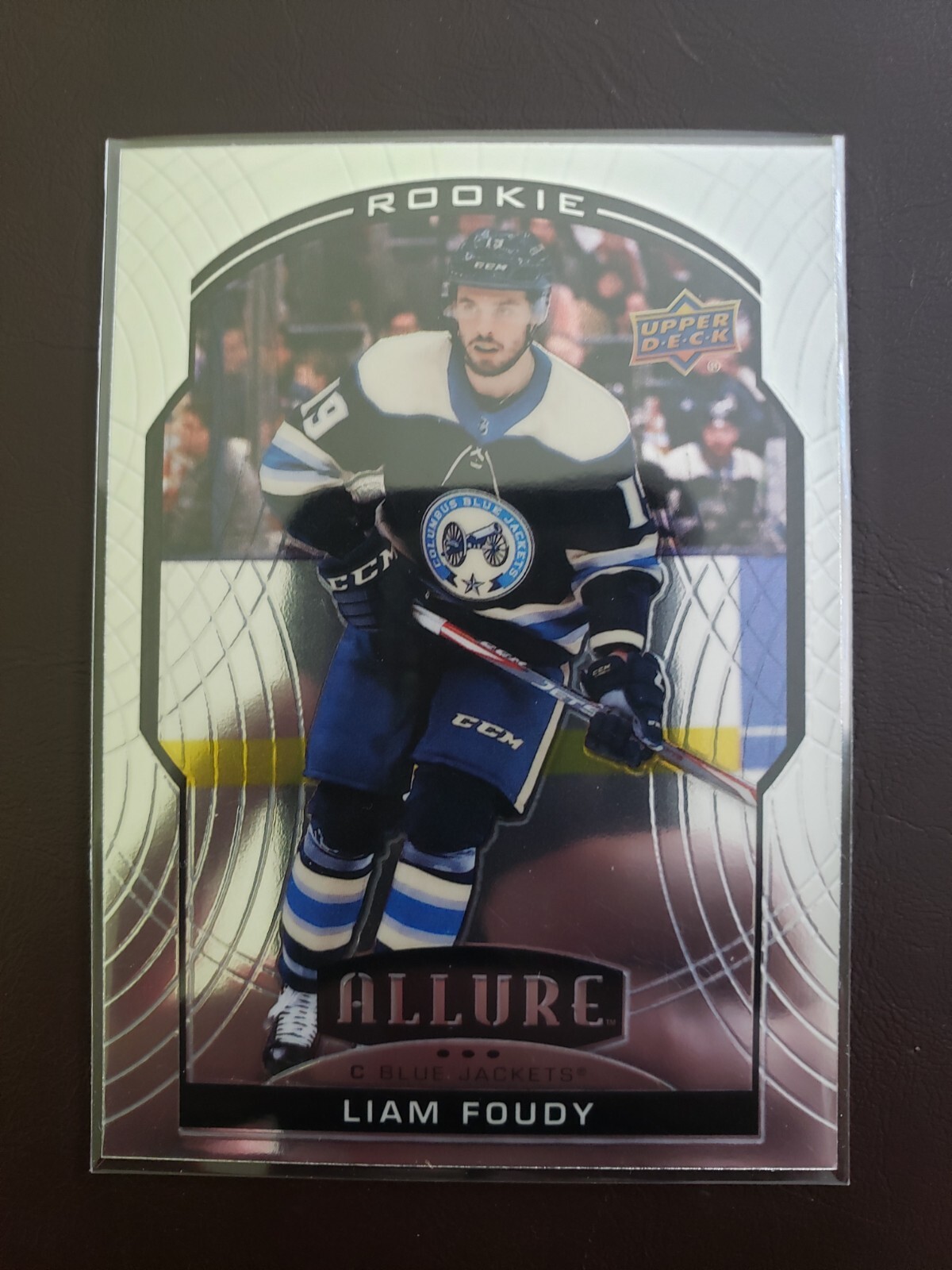 2020-21 Liam Foudy Rookie Upper Deck Allure Hockey Columbus Blue ...