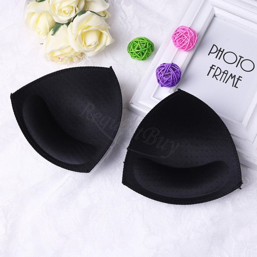 3 Pairs Foam Triangle Push -Up Bra Pads Insert Bikini Swimsuit Swimwear ...