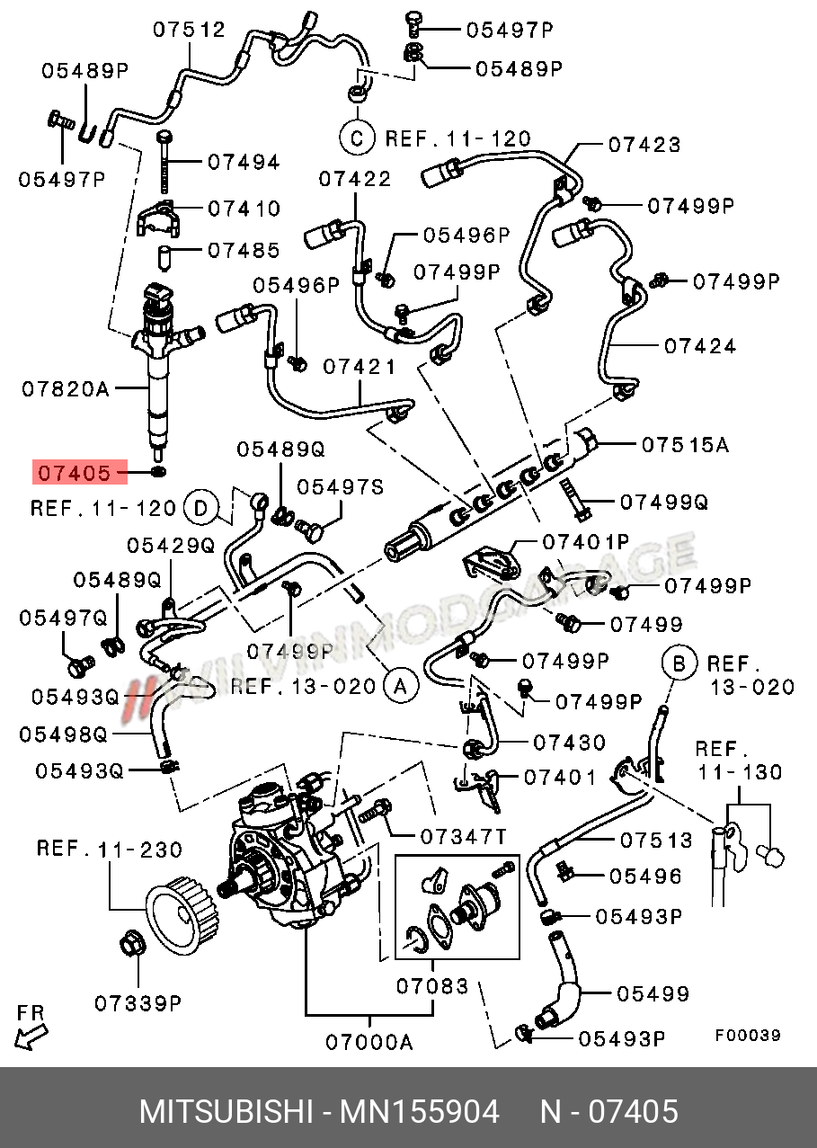 4 Genuine Injector Nozzle Gasket 08-23 Mitsubishi Pajero Montero Sport ...