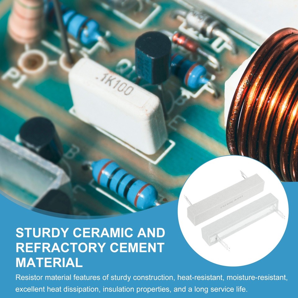 300 Ohm Ceramic Cement Resistor, 100W Wirewound Cement Resistor | eBay