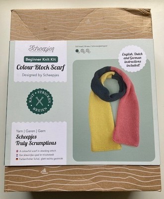 Scheepjes Colour Block Scarf - Knitting Kit | eBay UK