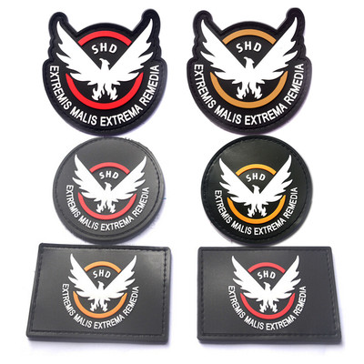 6 PCS THE DIVISION SHD U.S. ARMY USA RUBBER PATCHES BADGE HOOK LOOP ...