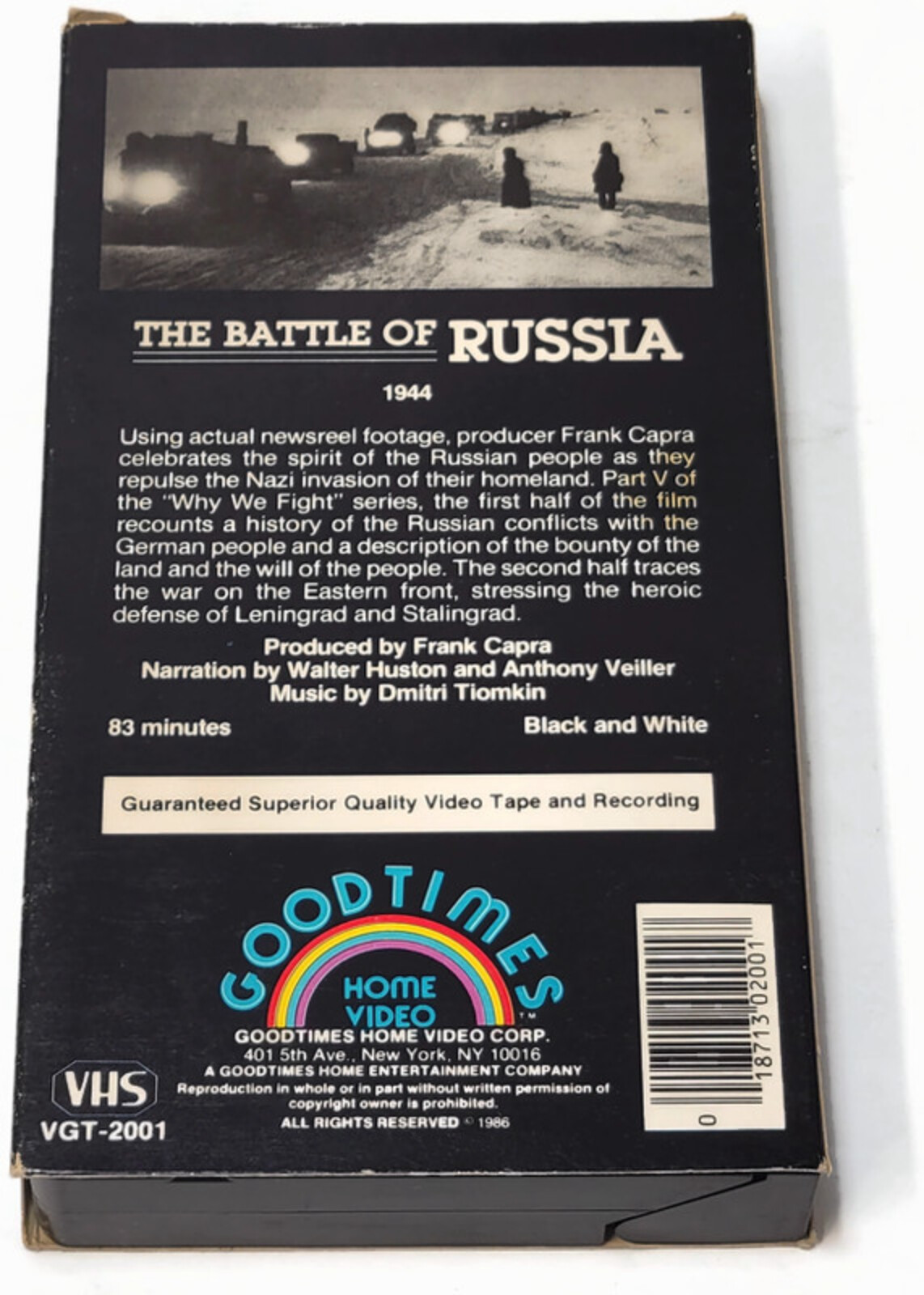 Frank Capra's The Battle of Russia (1943) - VHS Tape - Documentary ...