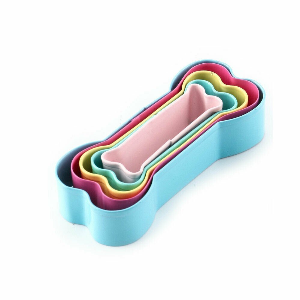 5Pcs Biscuit Baking Tools Fondant Dog Bone Stainless Steel Pastry ...