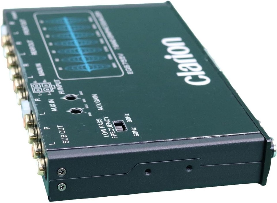 Clarion EQS755V 7-Band Graphic Equalizer w/ Front 3.5mm AUX Input ...