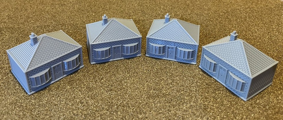 TT Gauge 1/120 Model Train Railway Layout Buildings Scenery Bungalow ...
