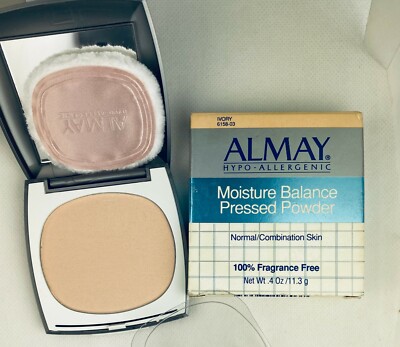 RARE ALMAY Moisture Balance Pressed Powder IVORY BNWB VINTAGE PACKAGING ...