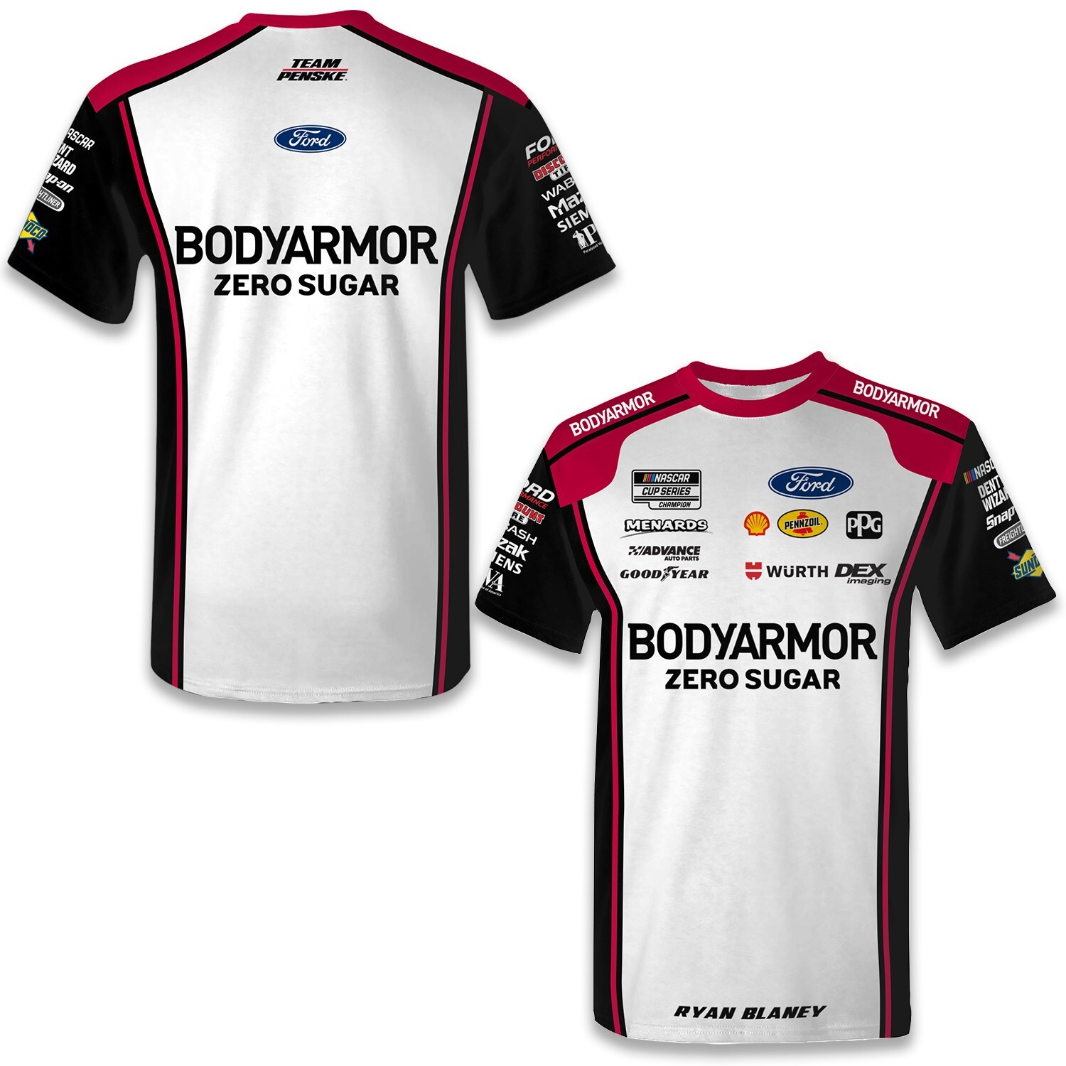 Ryan Blaney 2025 Checkered Flag #12 Body Armor Zero Sugar Sublimated ...