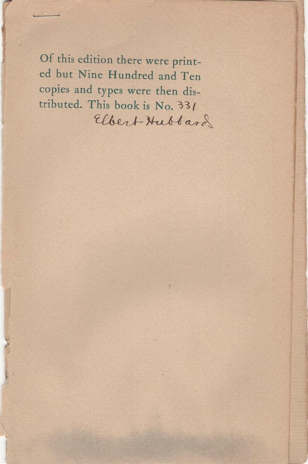 Elbert Hubbard- Signed Vintage Book Page (Writer) | eBay