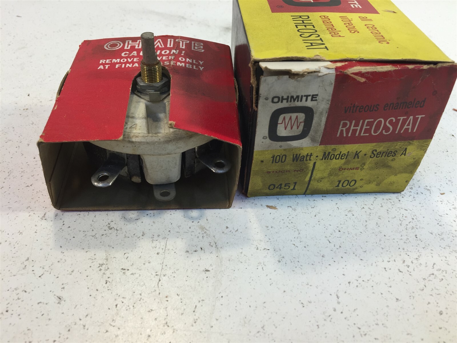 Vintage Ohmite Vitreous Enameled Rheostat 100W Model K Series A 0451 ...