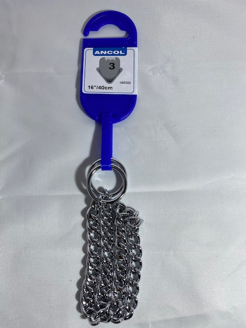 ANCOL DOG CHOKE CHAIN CHECK CHAIN FINE TO X HEAVY METAL SILVER STEEL ...