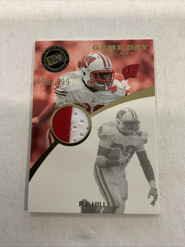 2009 Press Pass SE Game Day Gear Jerseys Gold 2 Colors #GDGPH P.J. Hill ...