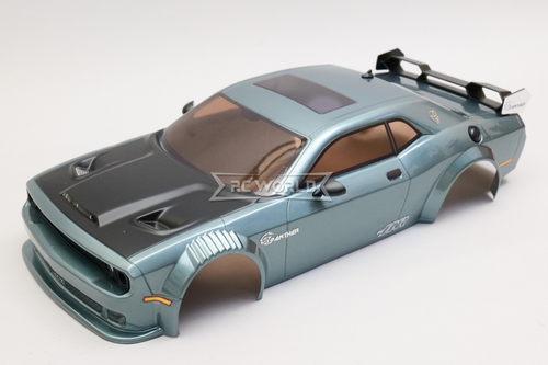 1/10 RC Car BODY Shell DODGE HELLCAT Panther w/ LED *FINISHED* -GREY ...