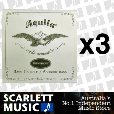 3x Aquila 68U 4-String Set Thundergut Bass Ukulele/ Ashbory Bass ...