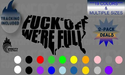 F**K OFF Were Full Car Window Decal America Vinyl Laptop Truck Graphic ...