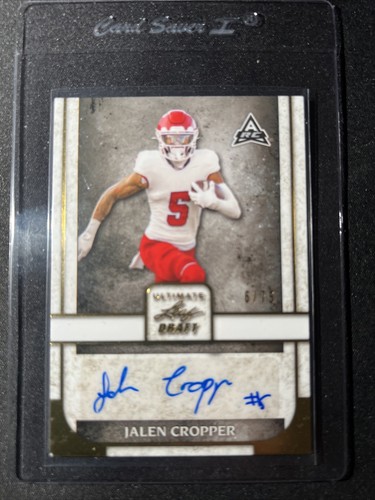 2022 Leaf Ultimate Draft JALEN CROPPER GOLD Autograph Auto RC #'d /75 ...