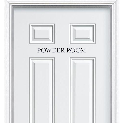 Powder Room Vinyl Decal Sticker for Wall Door Bathroom Decor Vinyl ...