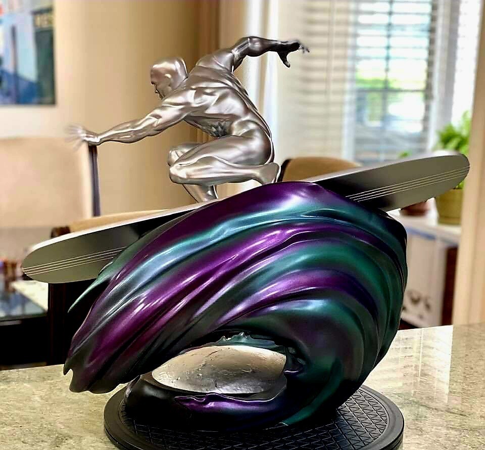 Custom Marvel 1/4 Silver Surfer Figure Statue Only 30 Made Caleb Nefzen ...