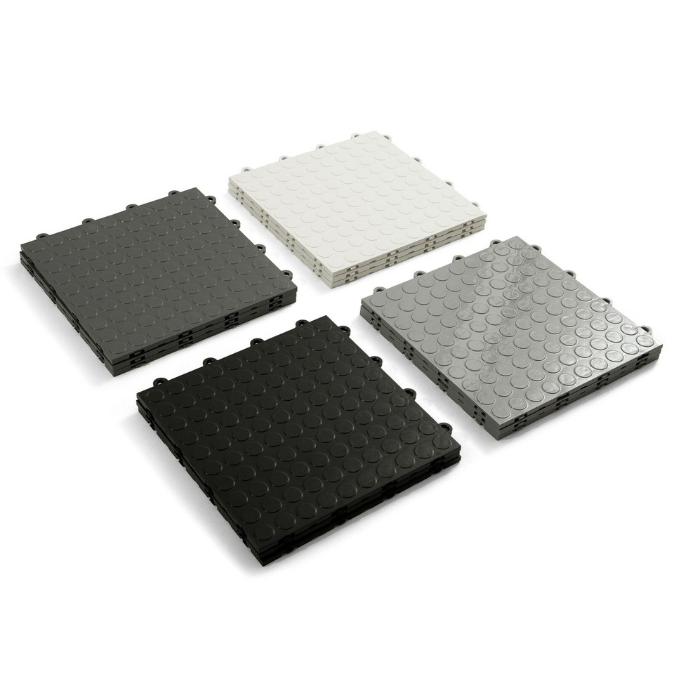 FlooringInc Nitro Coin Pattern Interlocking Garage Flooring Tiles, 12 ...