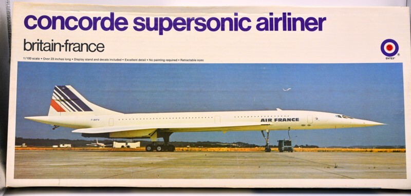 CONCORDE SUPERSONIC AIRLINER PLASTIC MODEL KIT, 1/100 SCALE, 23" LONG ...