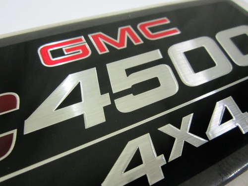 NEW OEM GMC TOPKICK C4500 4x4 EMBLEM BADGE DECAL 7" x 3-1/2" | eBay
