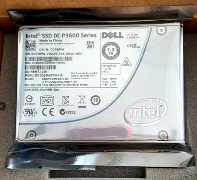 Intel P3600 1.2TB SSD DELL 2.5" PCIe3.0 NVMe U2 SSDPE2ME012T4D Solid ...