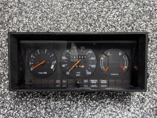 RARE OEM Volvo 262c Coupe Bertone Speedometer Instrument Gauge Cluster ...