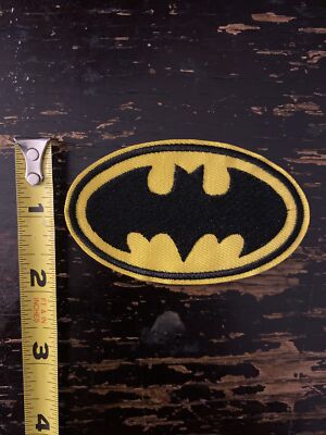 Batman Logo - Embroidered Iron on patch Christian Bale/Michael Keaton ...