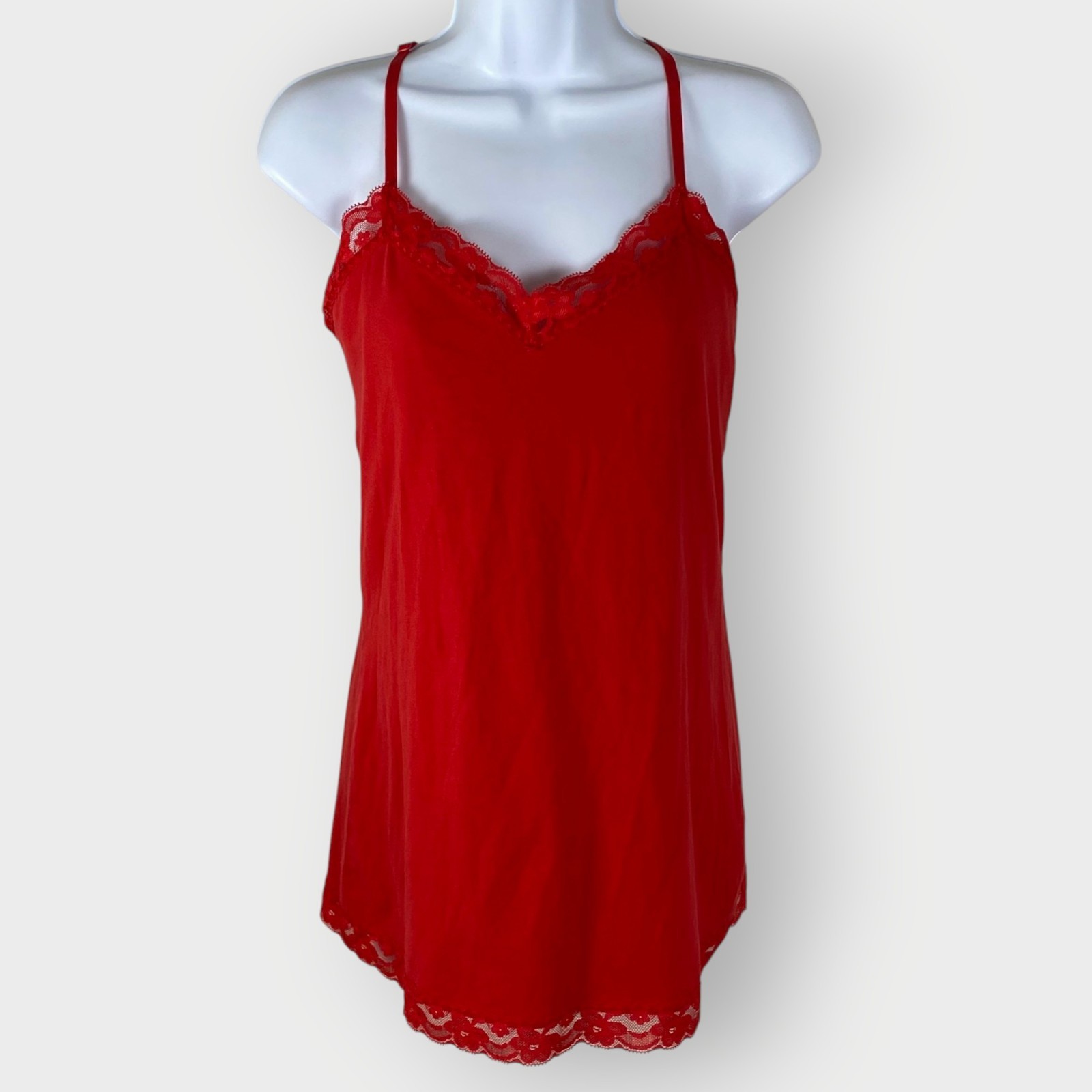 Y2K 90s Womens Lace Cami | XXL | Red | Whimsigoth Bella Swan Elena ...