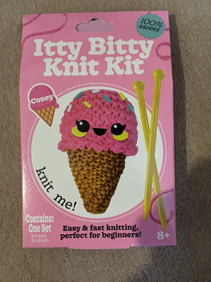 NEW, ITTY BITTY KNIT KIT, CONEY THE ICE CREAM, FOODIE SET | eBay