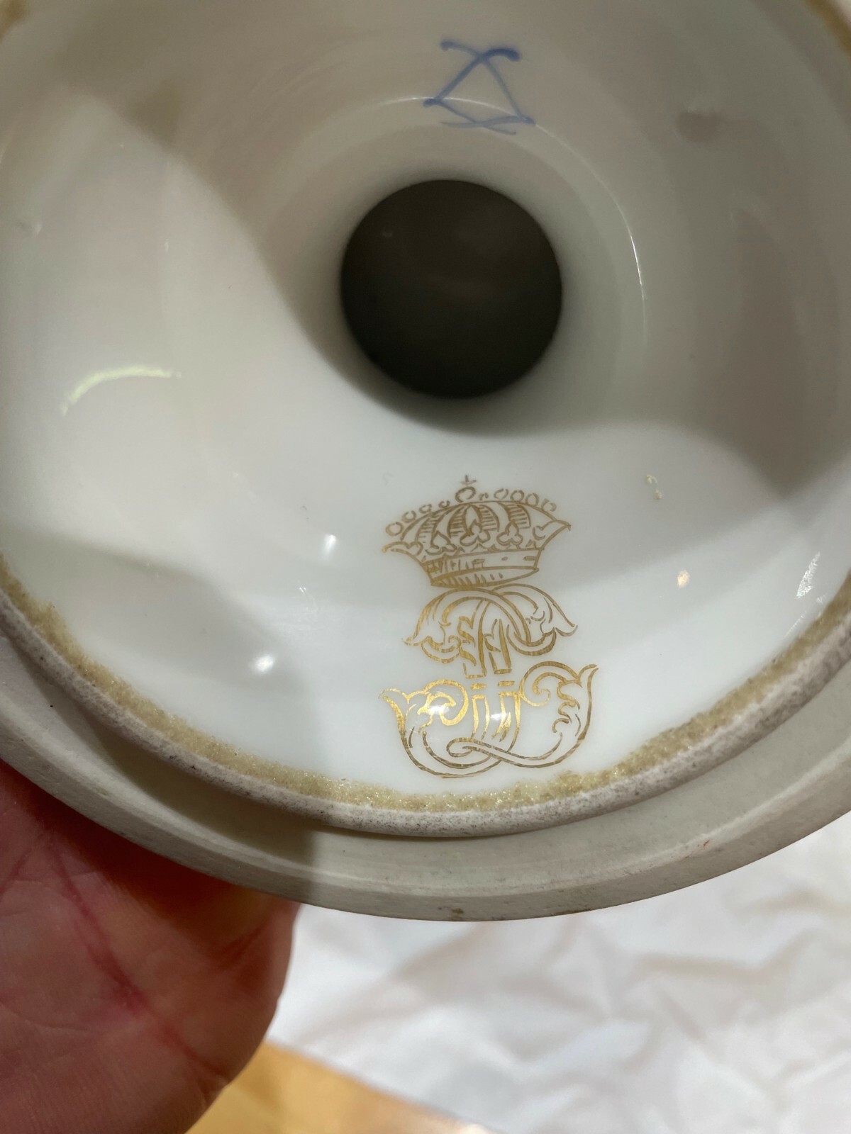 Stunning Antique 18th C. Sevres Louis XV Footed Porcelain Pink Ground ...