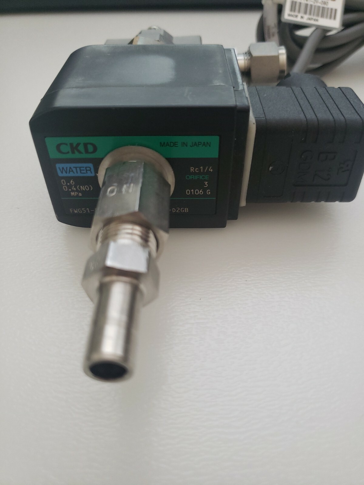 Edwards Vacuum CKD FWG51-8 Water Valve TMS Valve w/1.5M cable PT41-2V ...