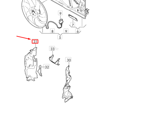 AUDI A3 8V Radiator Fan Right Air Guide 8V0121284J | eBay