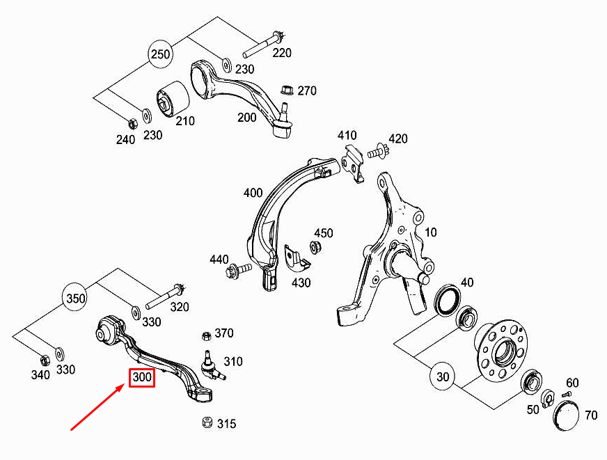 A2183307300 Control Arm Left Front Mercedes-Benz CLS (c218) CLS 350 CDI ...