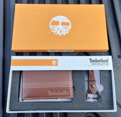 Timberland Men's Bifold Wallet Genuine Leather Flip Billfold Holder Key ...