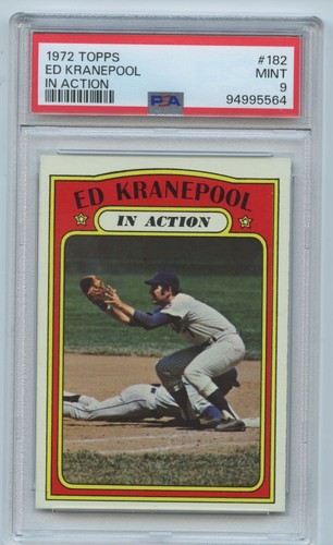 1972 Topps Ed Kranepool In Action PSA 9 #182 MINT | eBay